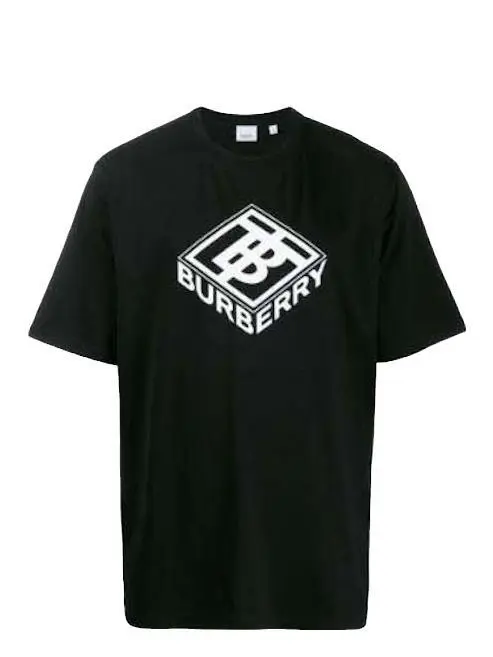 Burberry Ellison Tb Logo T-shirt - Black