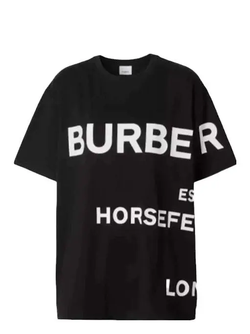 Burberry Horseferry Print Cotton T-shirt - Black/white