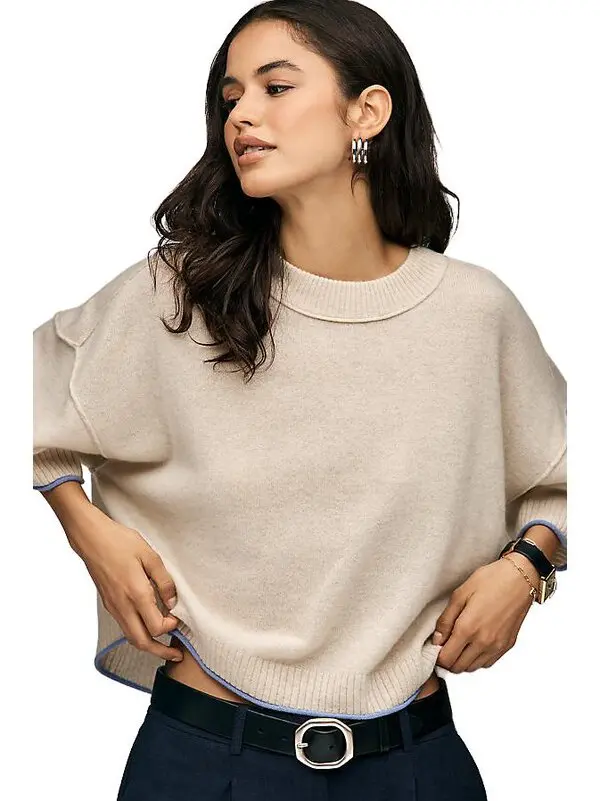 Anthropologie Goldie Crew-neck Cashmere Sweater - Neutral