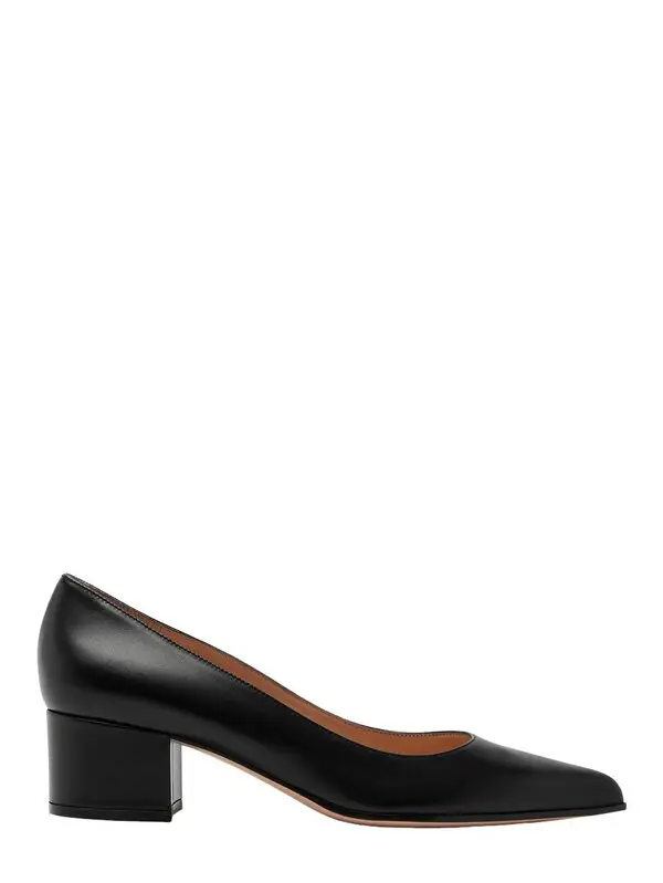 GIANVITO ROSSI Piper 45 Leather Pumps - Black