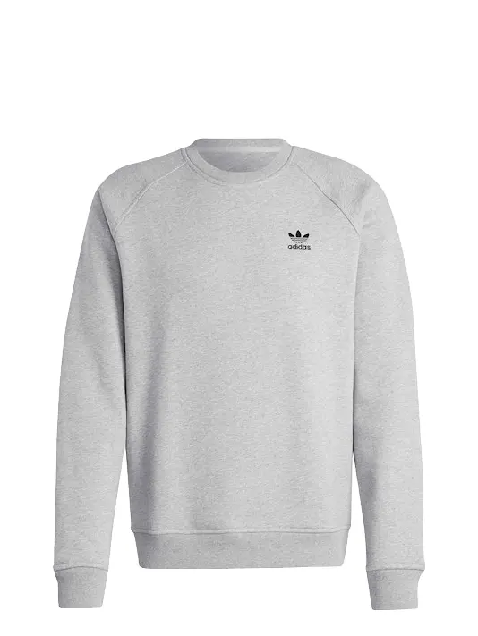 Adidas Essentials Trefoil Crew Sweatshirt - Medium Grey Heather