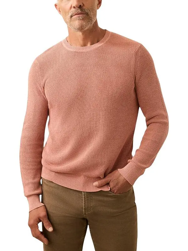 Faherty Brand Sunwashed Crewneck Sweater - Dusty Sienna