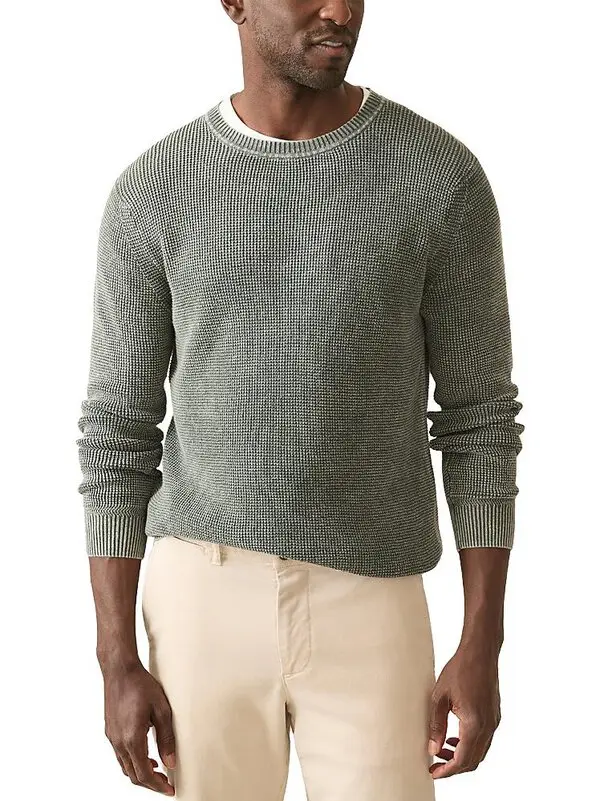 Faherty Brand Sunwashed Crewneck Sweater - Mountain Olive