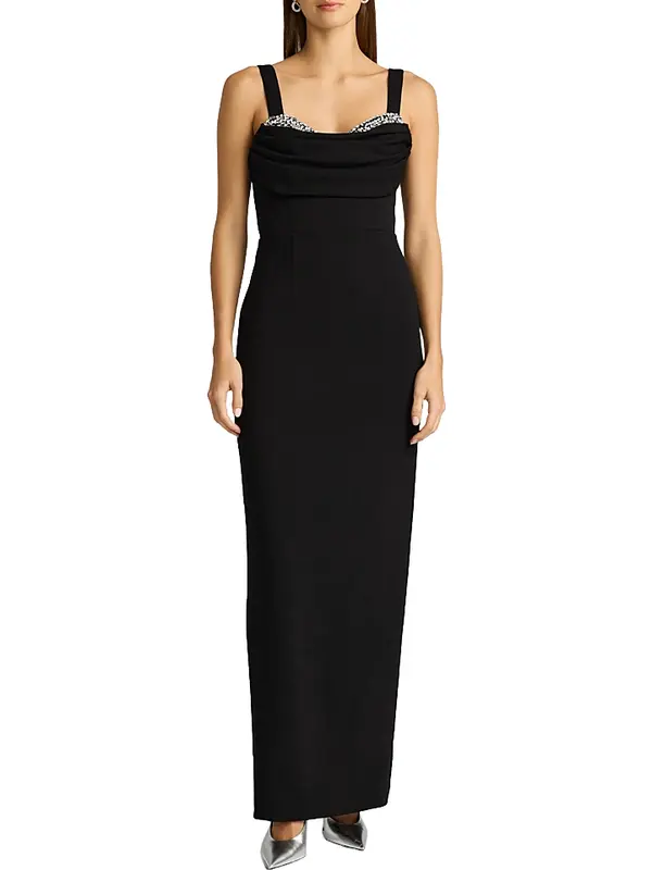 Zac Posen Beaded Gown - Black