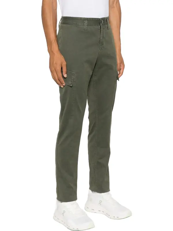 Stone Island Organic Cotton Twill Trousers - Green