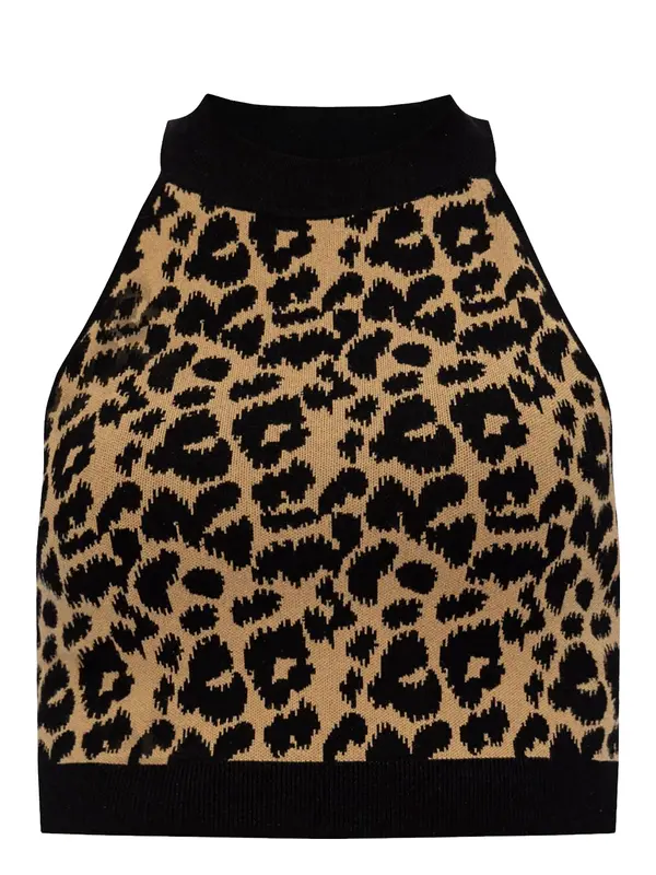 Max Mara Tenna Leopard-print Crop Top - Brown