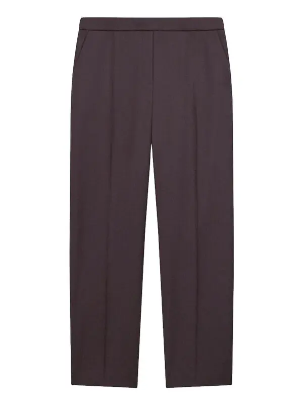 Theory Treeca Wool Crop Trousers - Cacao