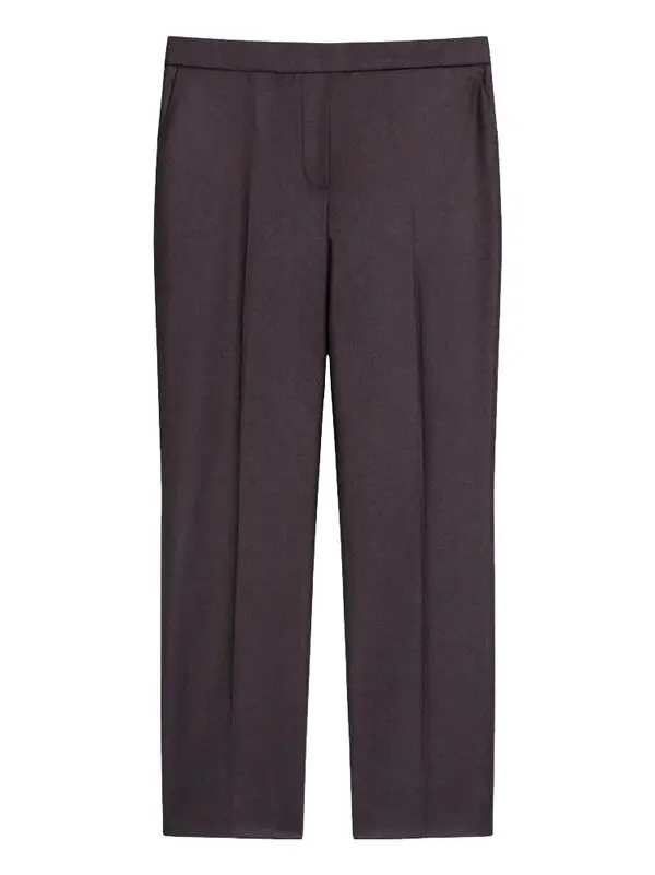 Theory Treeca Wool Crop Trousers - Nightshade