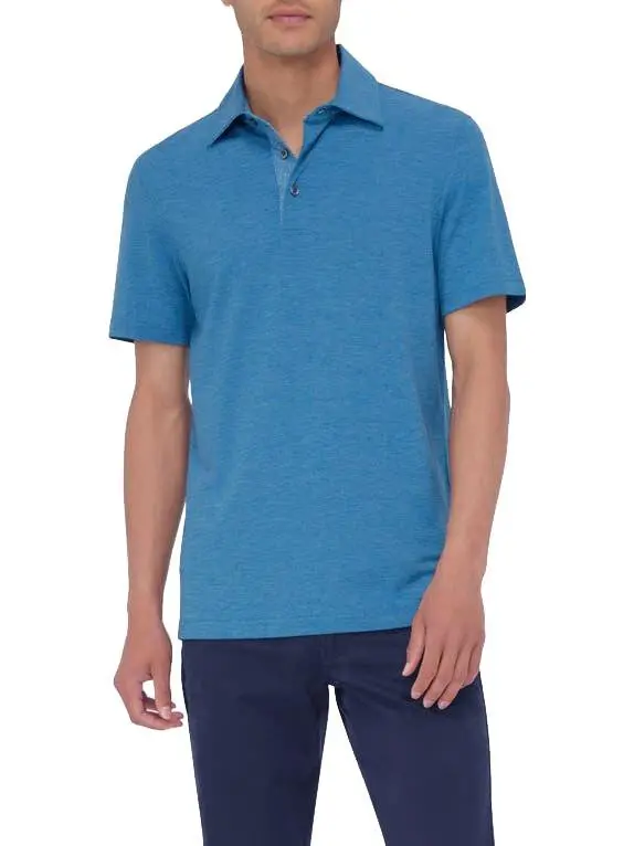 Bugatchi Upf 50+ Polo Shirt - Sapphire