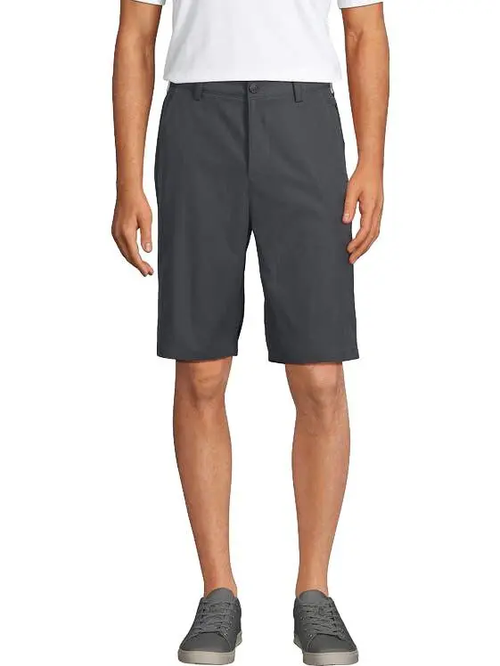 LANDS' END Active Performance 9" Chino Shorts - Arctic Gray