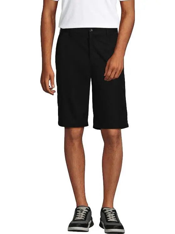 LANDS' END Active Performance 9" Chino Shorts - Black