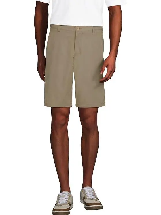 LANDS' END Active Performance 9" Chino Shorts - Khaki