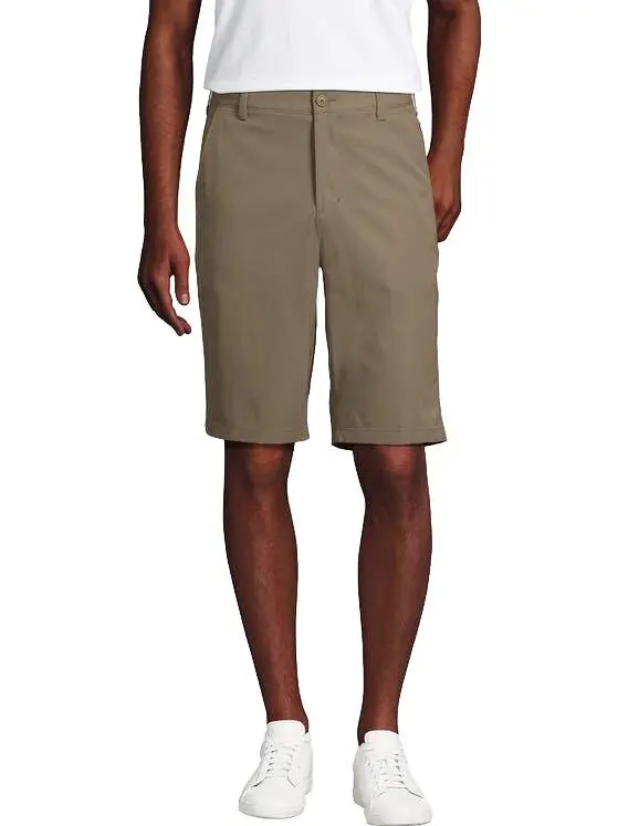 LANDS' END Active Performance 9" Chino Shorts - Khaki