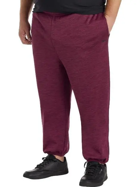 REEBOK Performance Fleece Joggers - Black Cherry Heather