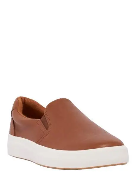 KEDS® Pursuit Leather Slip-on Sneaker - Cognac Leather
