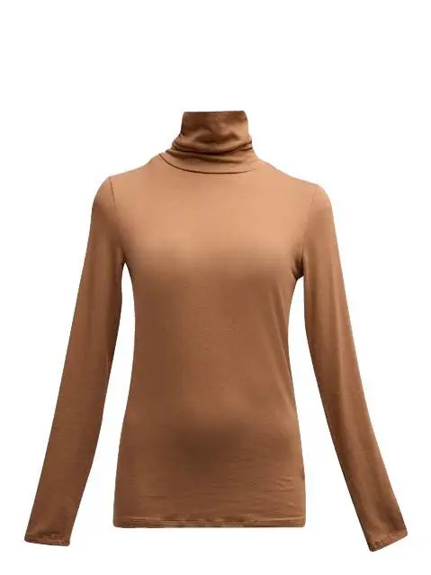 Majestic Filatures Soft Touch Long Sleeve Turtleneck - Bison