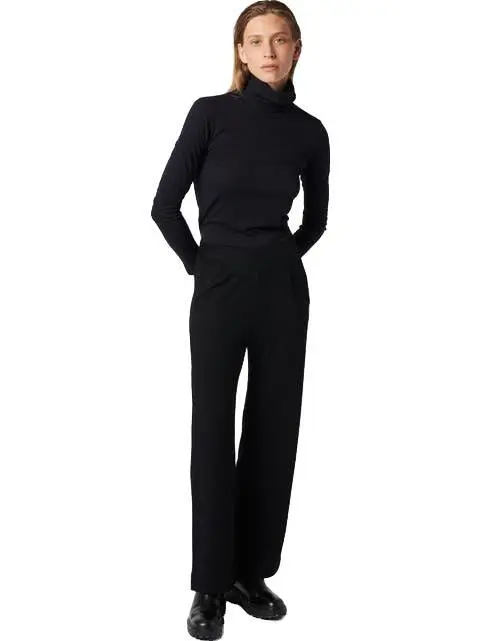 Majestic Filatures Soft Touch Long Sleeve Turtleneck - Noir