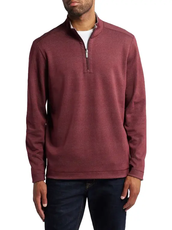 Johnston & Murphy Xc4® Reversible Performance Pullover - Burgundy