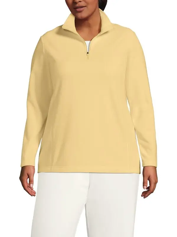 LANDS' END Quarter-zip Pullover - Pale Sunbeam Yellow