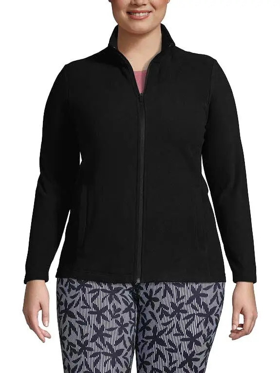 LANDS' END Anyweather Fleece Full Zip Jacket - Black