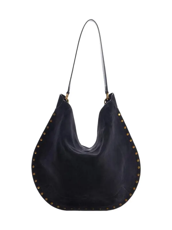 Isabel Marant Oskan Suede Hobo Bag - Black Midnight