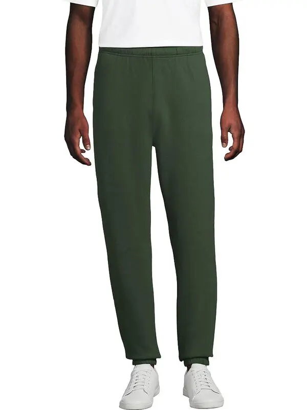 LANDS' END Fleece Back Sweatpants - Estate Green