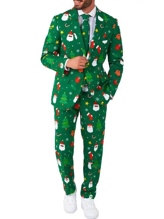 Opposuits Festivity Slim Fit Two-piece Suit & Tie Set - Green
