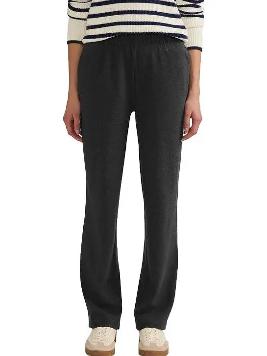 LANDS' END Sport Knit High Rise Pants - Dark Charcoal Heather
