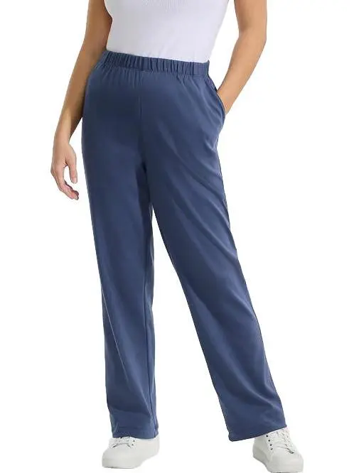 LANDS' END Sport Knit High Rise Pants - Nightfall Blue
