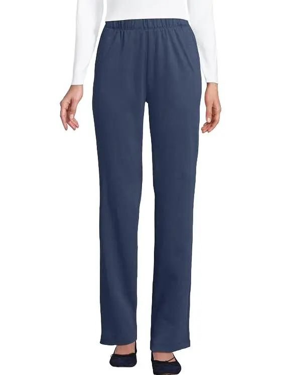 LANDS' END Sport Knit High Rise Pants - Nightfall Blue