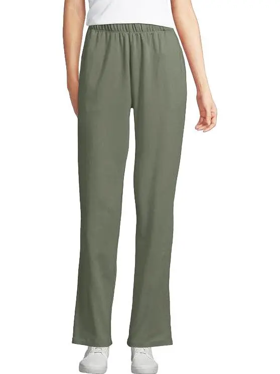 LANDS' END Sport Knit High Rise Pants - Sage