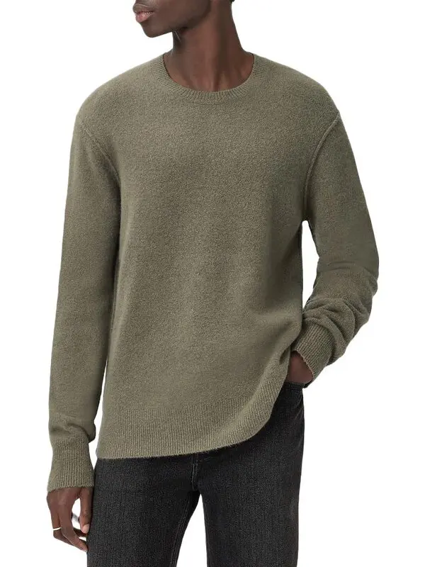 All Saints Patern Crewneck Sweater - Dusky Green