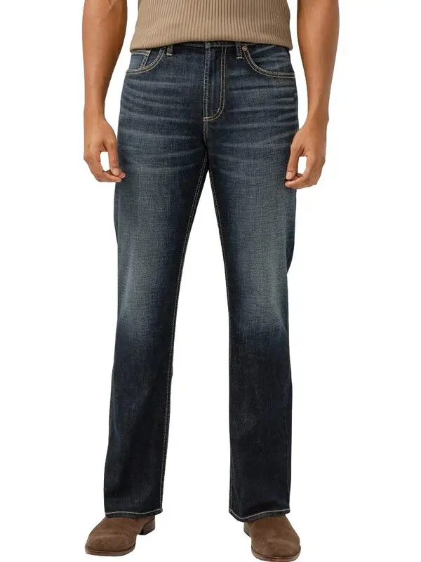 SILVER JEANS CO. Zac Relaxed Straight Leg Jeans - Indigo