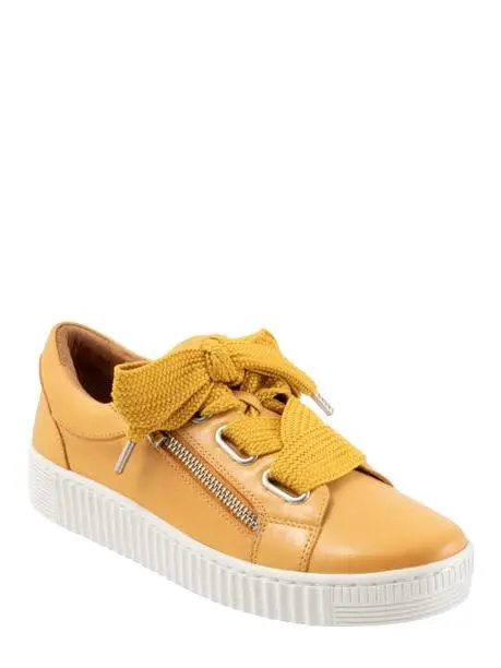 Eos Jovi Leather Sneakers - Mustard