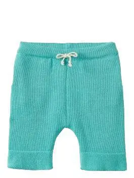 VILD HOUSE OF LITTLE Organic Cotton Nordic Knit Shorts - Copper Green