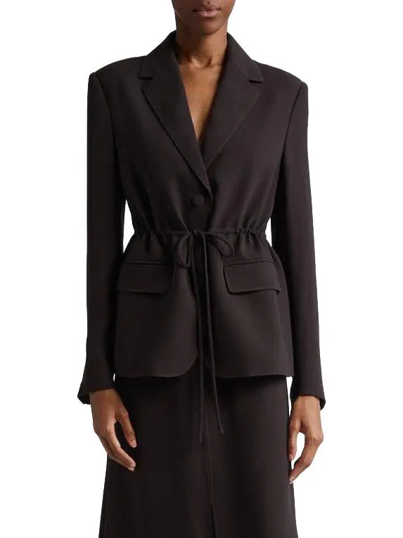 St. John Drawstring Waist Blazer - Mocha