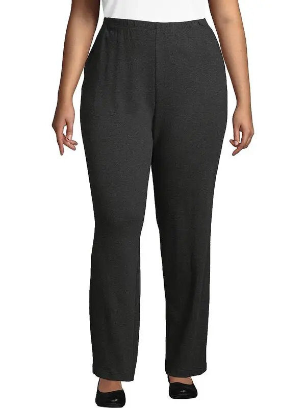 LANDS' END Sport Knit High Rise Pants - Black