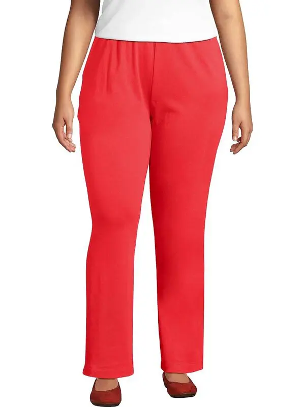 LANDS' END Sport Knit High Rise Pants - Sahara Desert