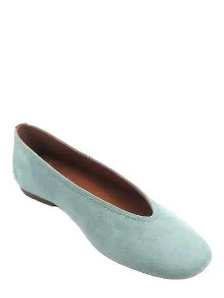 Gentle Souls Willow Woven Flat - Blue Suede