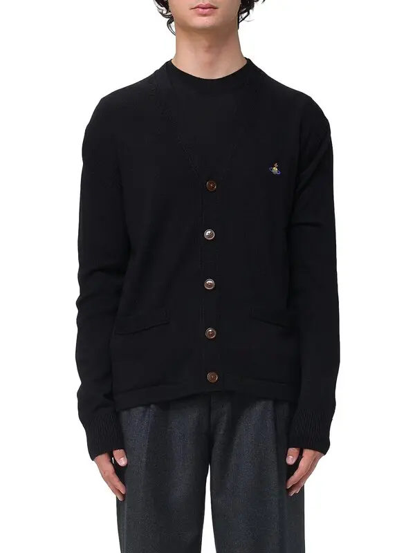 VIVIENNE WESTWOOD V-neck Buttoned Cardigan - Black