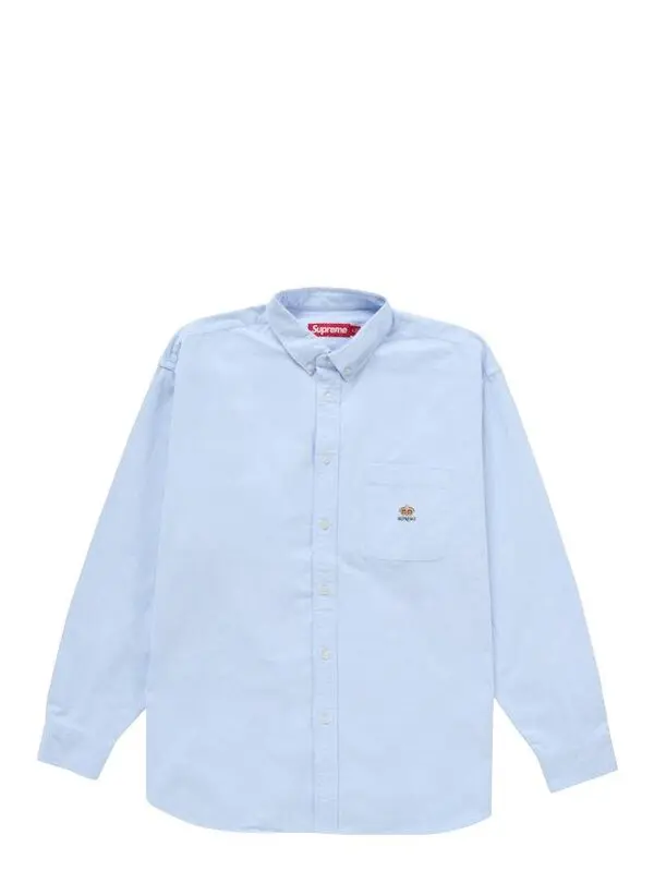 Supreme Loose Fit Flannel Oxford Shirt - Light Blue