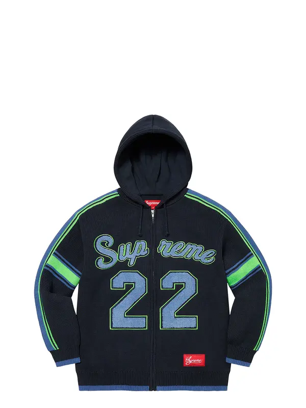Supreme Sport Zip Up Hooded Sweater - Blue