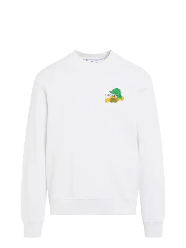 Off-White Brush Arrow Slim Crewneck /multicolor - White