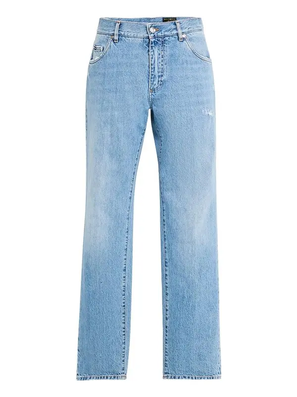 Dolce & Gabbana Prima Straight-leg Jeans - Light Blue