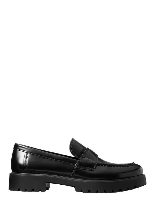 Tory Burch Leather Medallion Lug-sole Loafers - Perfect Black