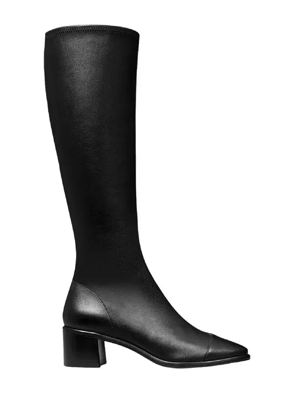 Tory Burch Leather Knee Boots - Black