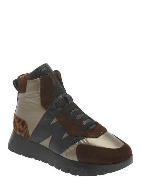 WONDERS Fashion High-top Sneakers - Brown Maroon Leo Combo
