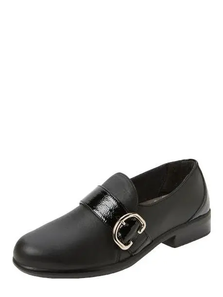 Naot Viscol Strap Loafer - Jet Black/crinkle Patent