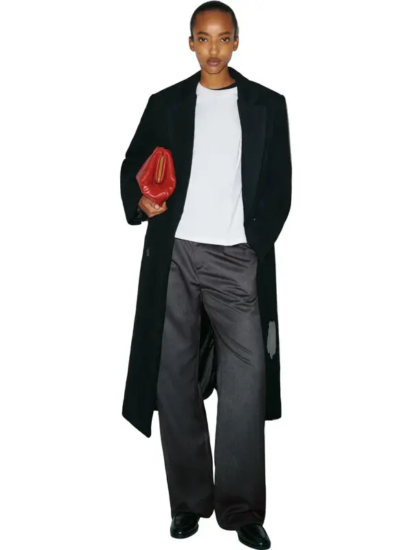 REFORMATION Lucas Overcoat - Black