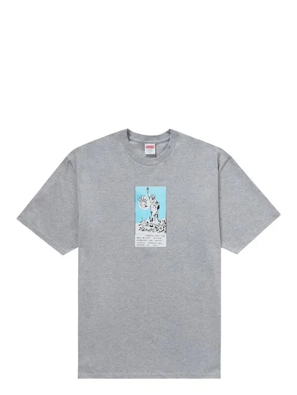 Supreme Liberty Tee Shirt - Heather Grey